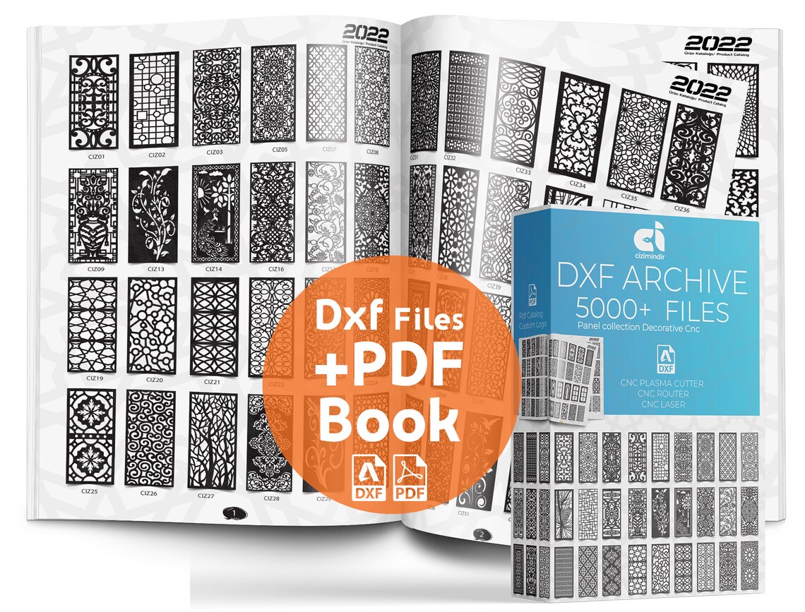 Más de 10 000 diseños de paneles DXF CNC: archivos DXF para plasma ...