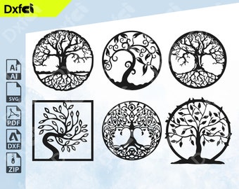 Tree of Life DXF File Svg / Png / Pdf / Eps / Ai File Cnc Plasma, Vinyl ...