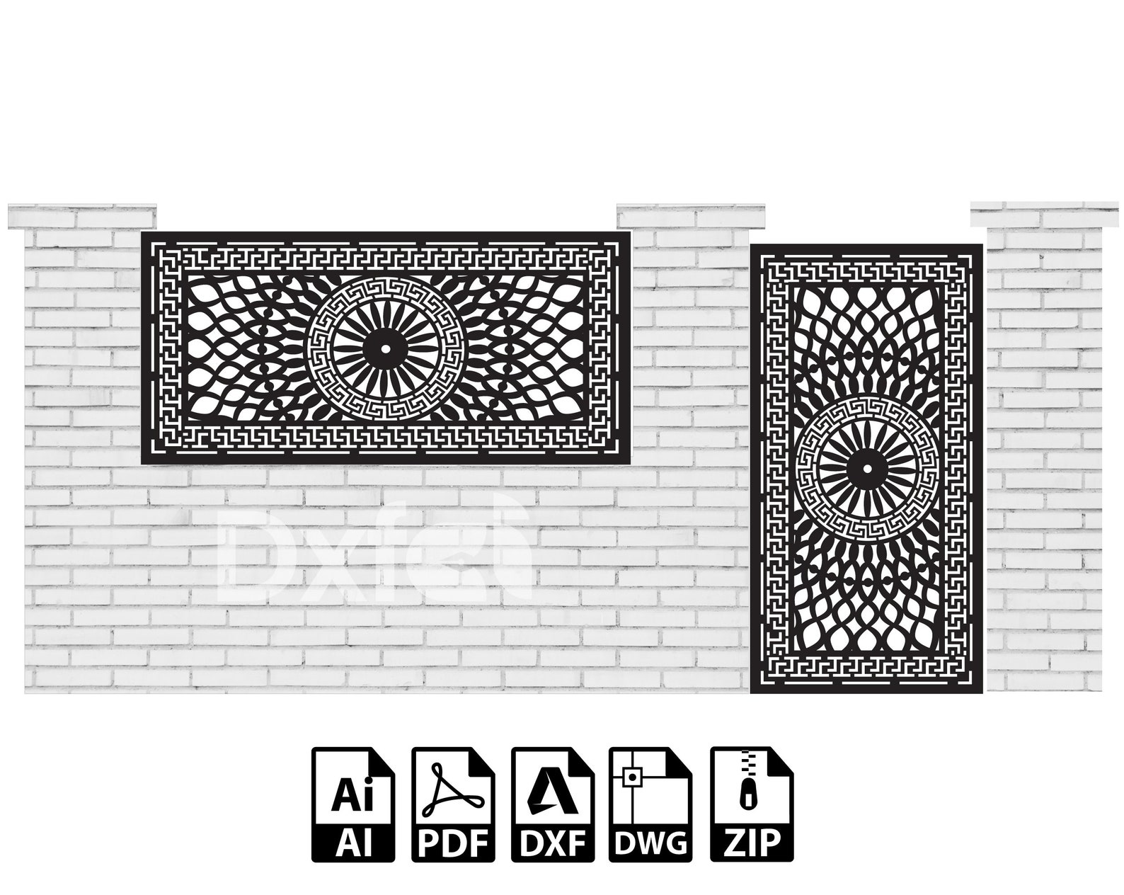 Modern Round Pattern Panel DXF Svgcnc Laser Plasma Dxf New - Etsy