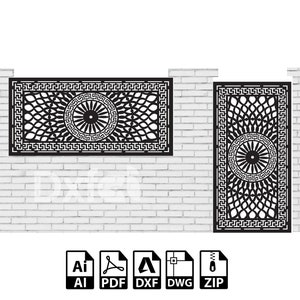 Modern Round Pattern Panel DXF Svg,cnc Laser Plasma Dxf New Patterns ...