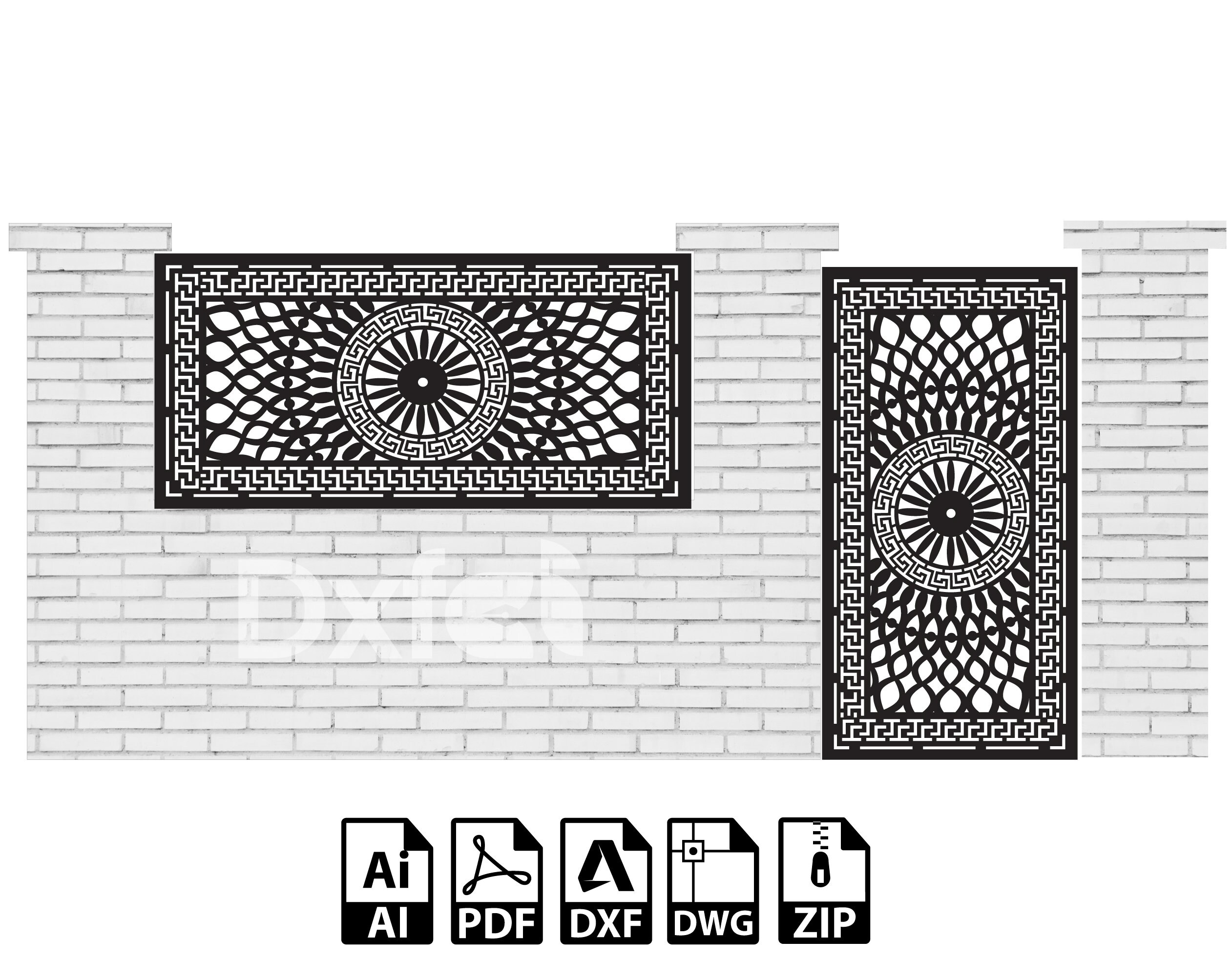 Modern Round Pattern Panel DXF Svgcnc Laser Plasma Dxf New - Etsy