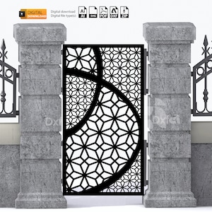 Digital Gate Grill Garden Doors Panel Dxf Panel Partition Room Divider ...