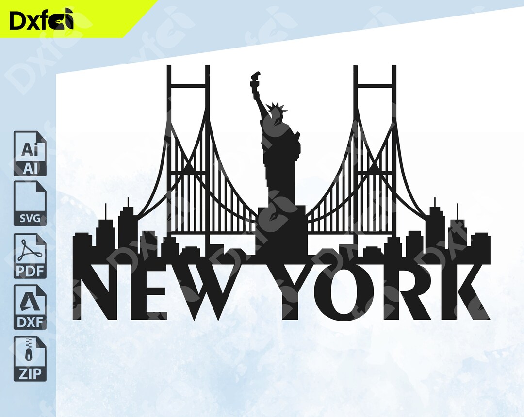 New York Skyline Laser Cut Dxf SVG File, DIY Home Decor,cnc Files ...