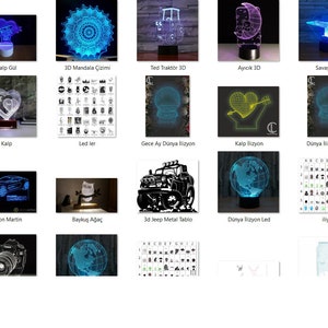 250+ Acrylic Illusion 3d Led Lamp Bundle 3D Illusion Led Big Archive ...