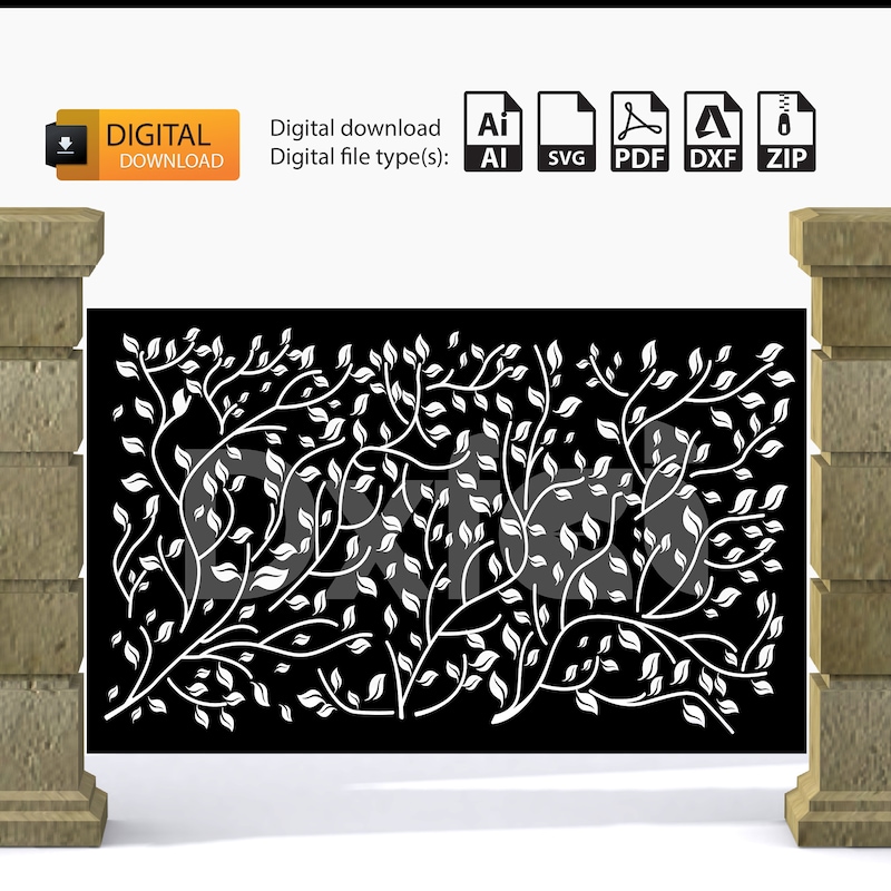 Wall Fence Panel Dxf - Etsy