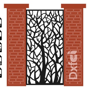 Tree Panel Dxf Garden Beech Panel Gate Dxf Iron Garden Gate,dxf Files ...