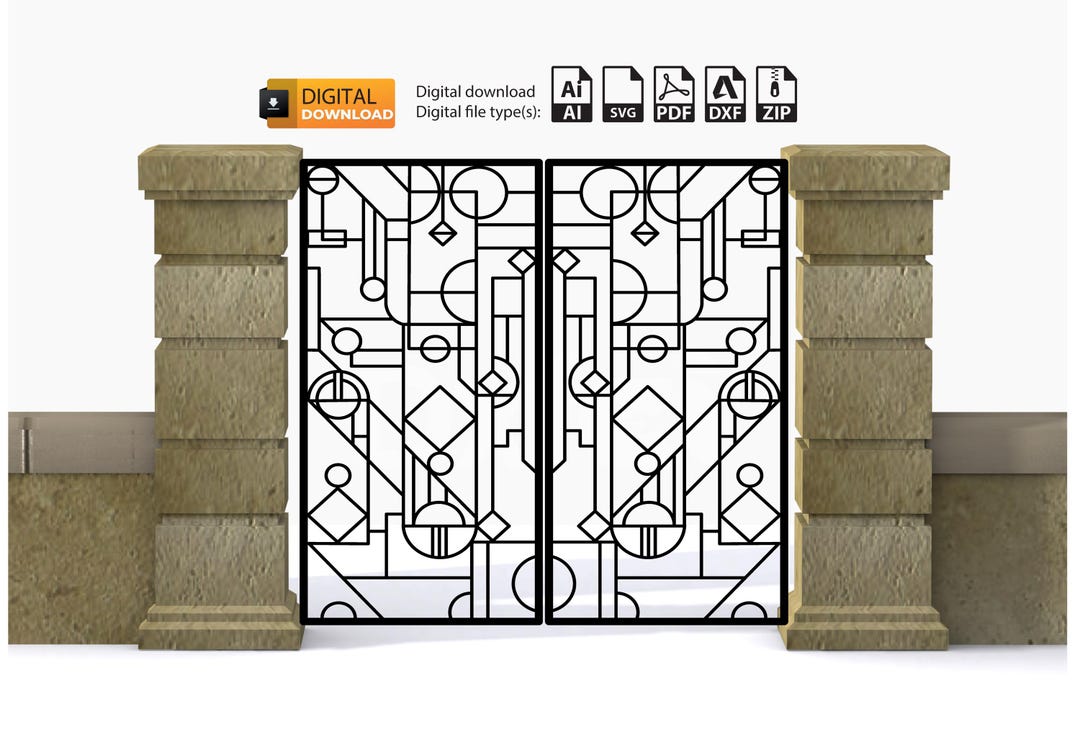 Panel Dxf DXF File for Laser Cut Garden Gate Dxf Svg Files Plasma ...