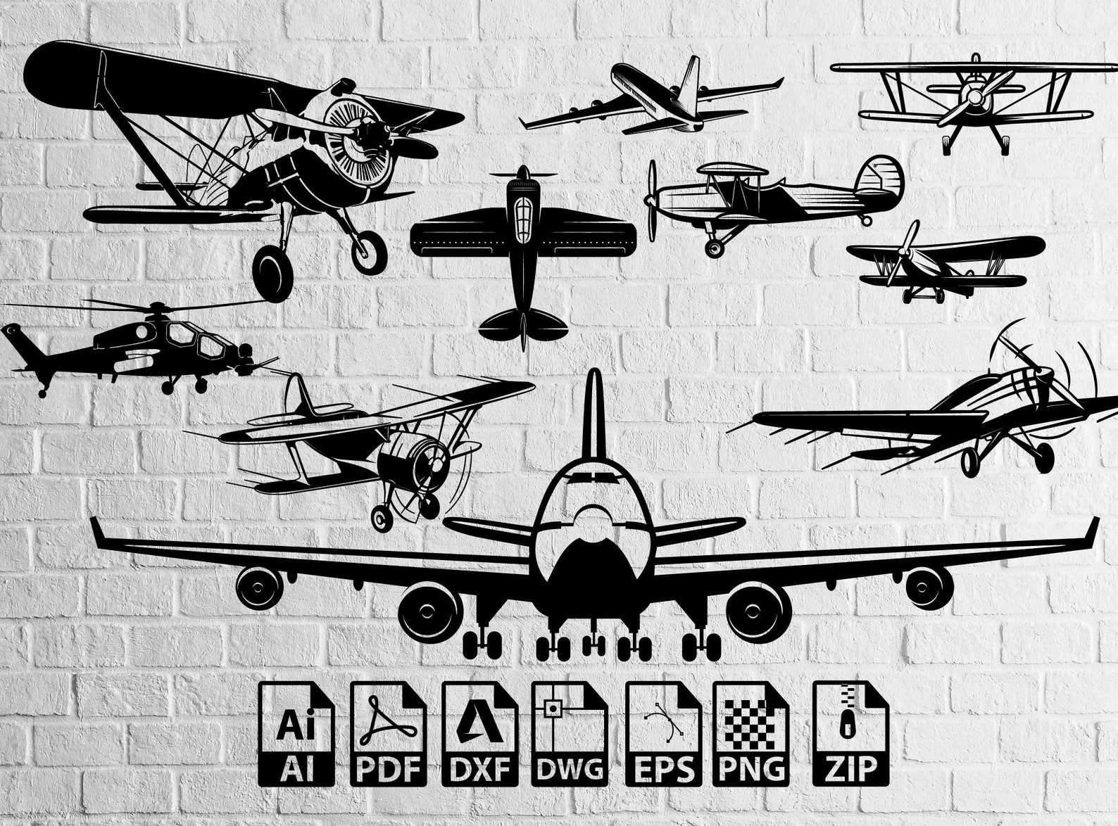 Flugzeug SVG-Dateien Flugzeug Bundle Flug Dxf Schnitt Dateien, Reise ...