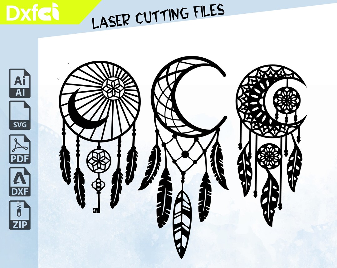Dreamcatcher Svg File Wall Decor Laser Cutting Dream Catcher Dxf Files ...