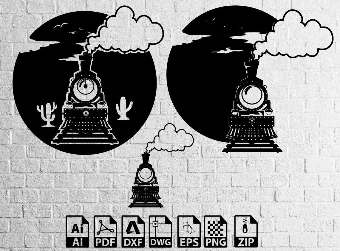 Train Svg Dxf Laser Cut File Train Dxf Files Plasma Cut - Etsy