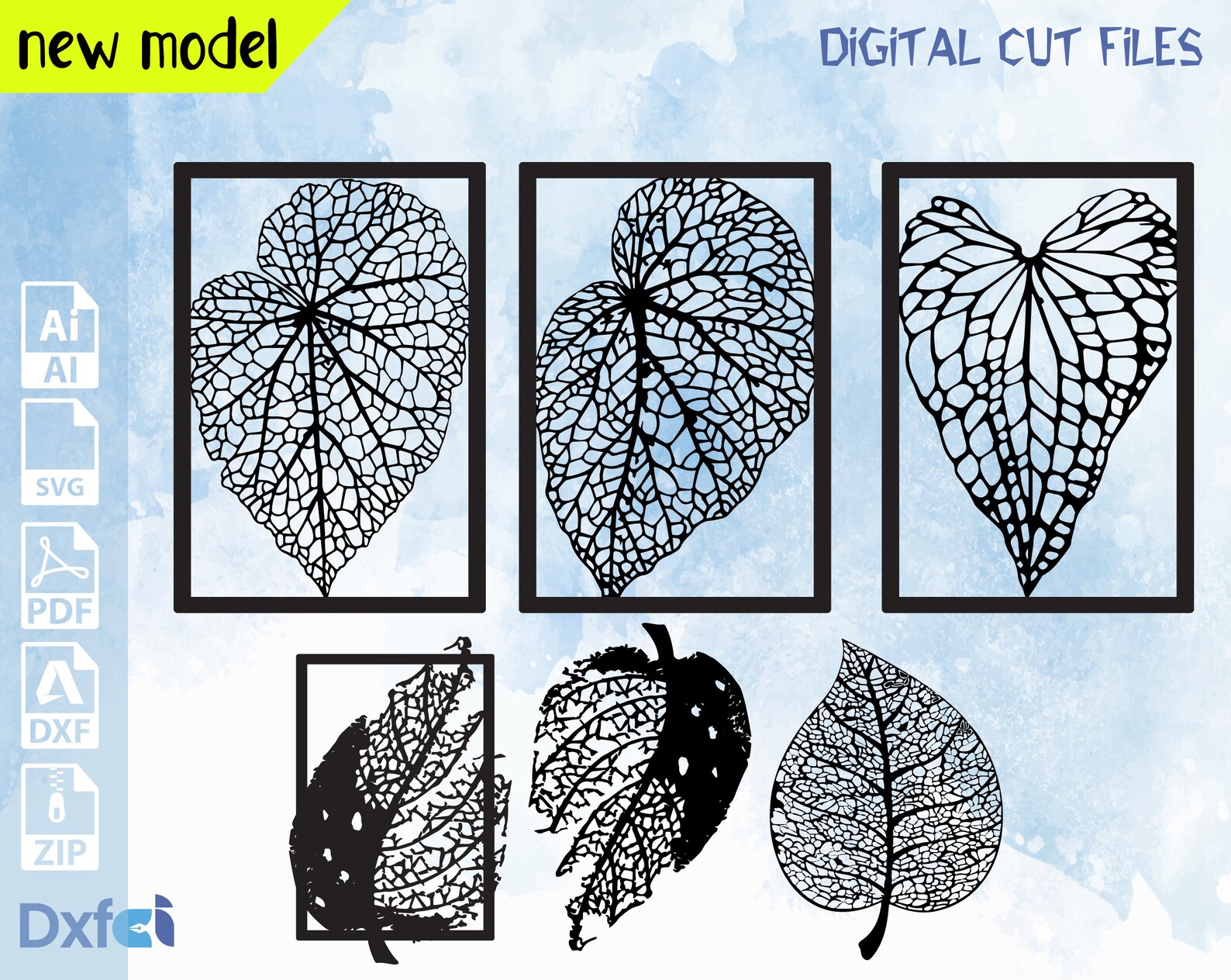 Fall Leaf Svg Bundle Laser Cut Dxf Files Fall Leaves Svg Leaf - Etsy
