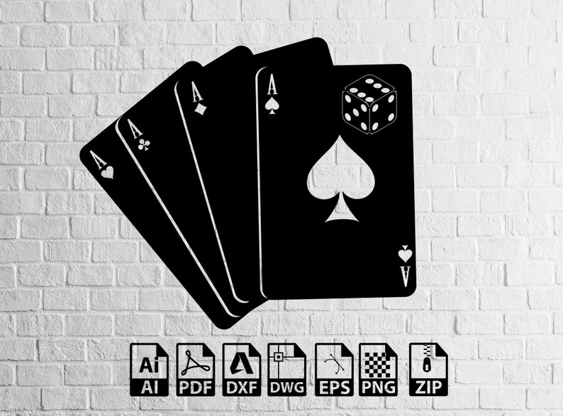 Playing Cards Svg Laser Cut Dxf Files Aces Svg Poker Cards - Etsy Australia