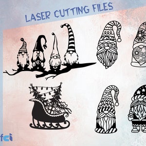 Gnome Bundle SVG for Cut File,christmas Doodle, Gnomes Svg Dxf Files - Etsy