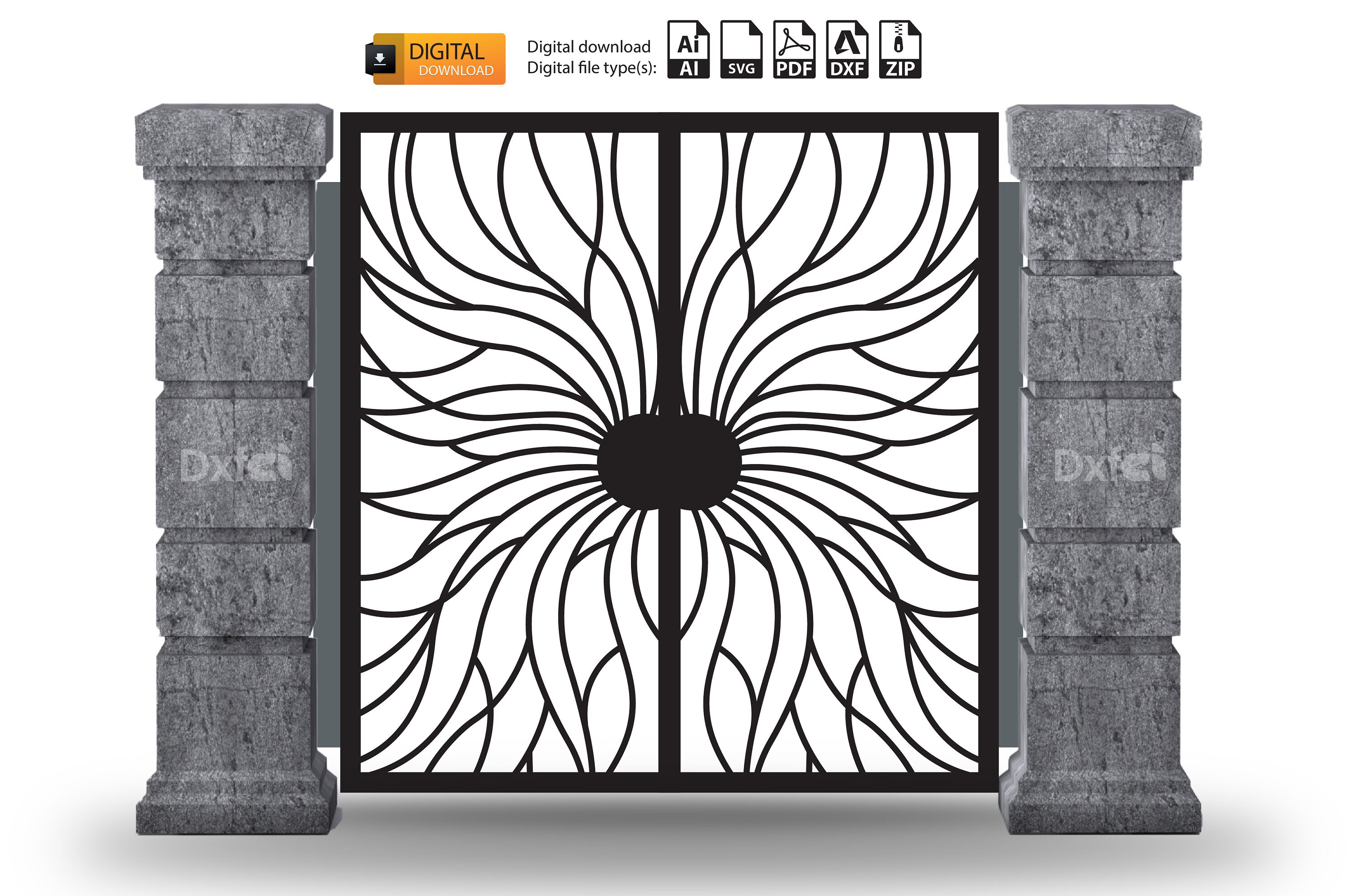 Gate Dxf Files Panel Dxf Laser Cutting 2995 Plasma Cutting Metalic ...