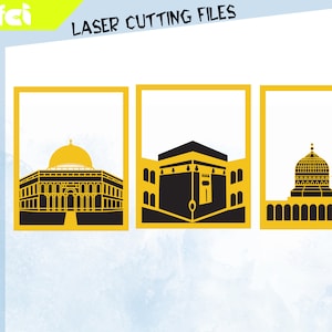 Kabe Svg 2 Islamic Mecca Svg, Laser Cut Dxf Filesmasjid an - Nabawi ...