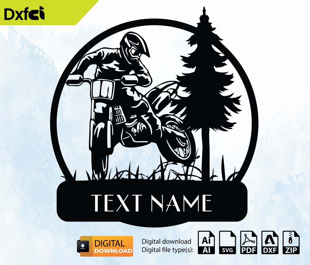 Metal Dirt Bike Wall Art SVG/DXF | Digital Download | Custom Motorcycle ...