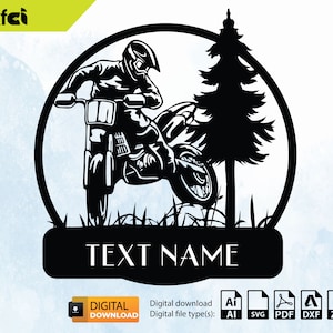 Metal Dirt Bike Wall Art SVG/DXF Digital Download Custom Motorcycle ...