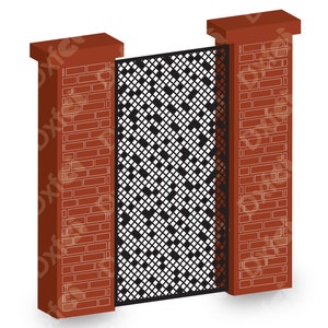 Modern Rectangle Svg Pattern Panel DXF Main Gate Iron Main Swing Gate ...