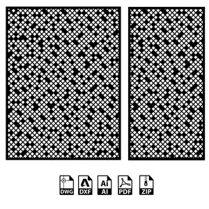 Modern Rectangle Svg Pattern Panel DXF Main Gate Iron Main Swing Gate ...