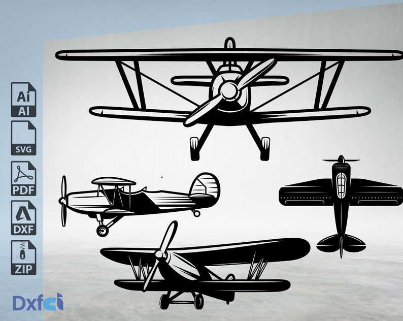 Airplane SVG Files Airplane Bundle Flight Dxf Cut Files - Etsy