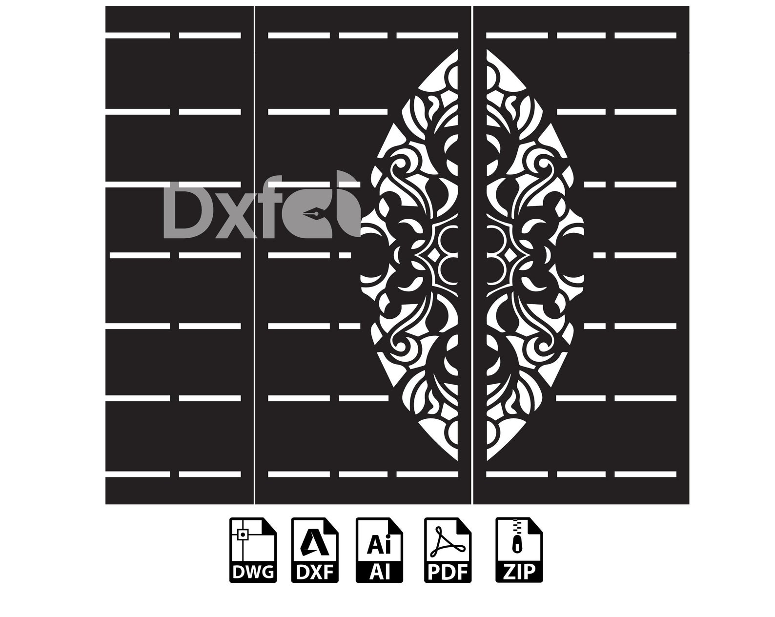 Pattern Panel Wall Panel Garden Wall Room Divider SVG Dxf - Etsy