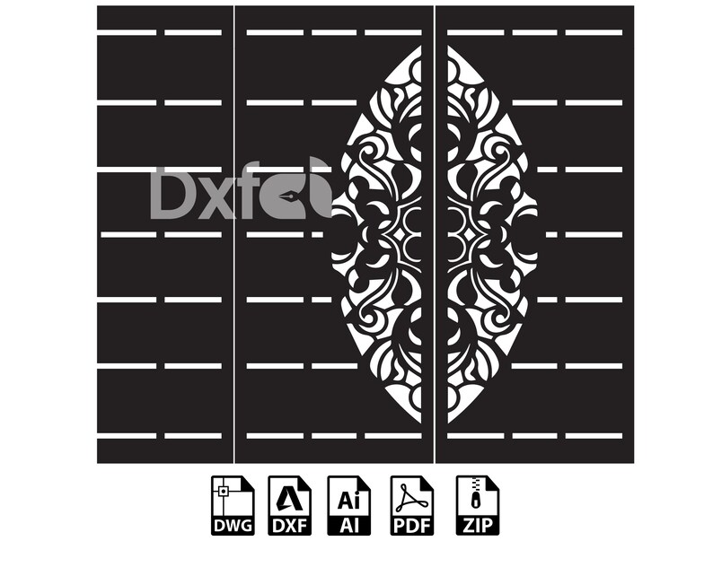 Pattern Panel Wall Panel Garden Wall Room Divider SVG Dxf - Etsy