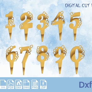 Birthday Cake Topper Svg Cake Svg Wedding Decor, Table Number Wooden ...