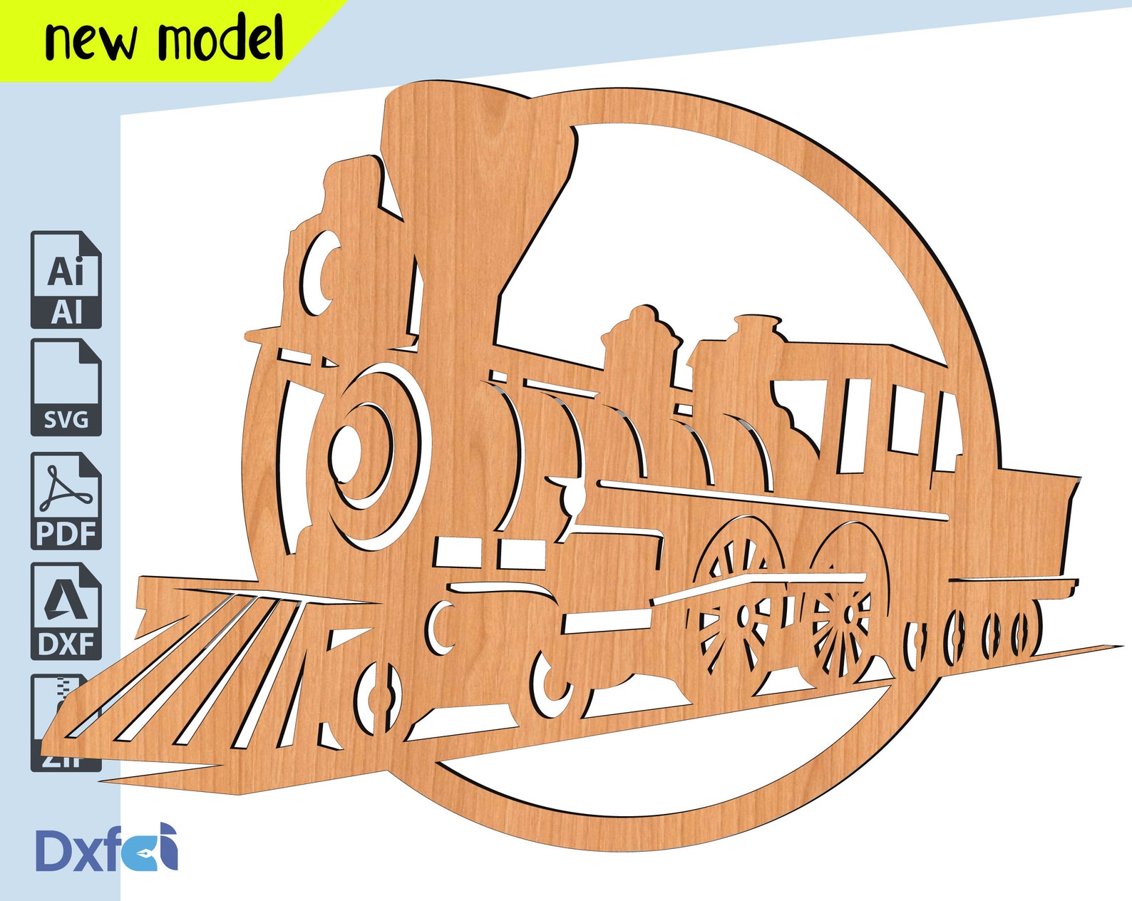 Train SVG, Train Dxf, Locomotive Clipart,steam Glowforge Laser, Train ...
