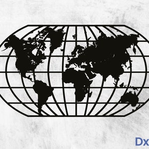 World Map SVG: Vector Cut Files for Cricut (digital Download) - Etsy