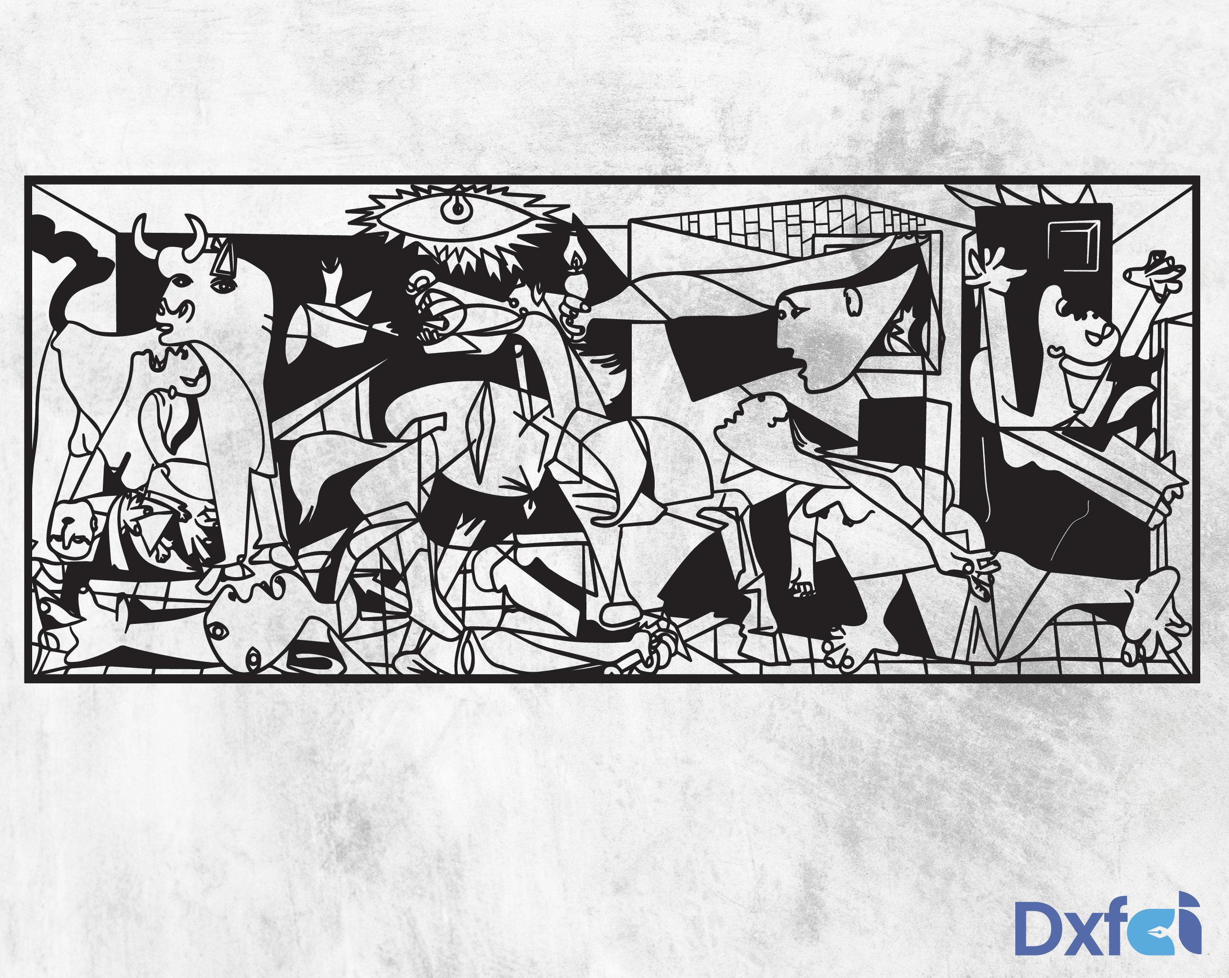 Guernica Pablo Picasso Svg Guernica Dxf Pablo Picasso Svg - Etsy UK