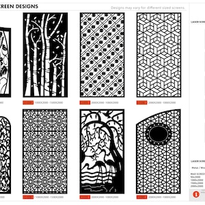 Room Divider Laser Plasma Cut,48pcs+ CNC Files Dxf, Svg, Ai Panel Dxf ...