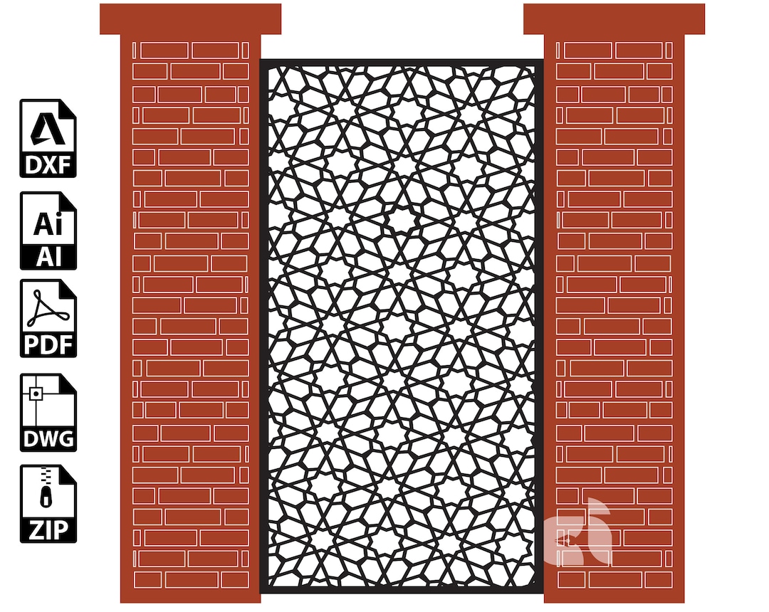 Anotolia Moroccan Pattern, Interroom Partitions - Dxf, Svg, Eps ...