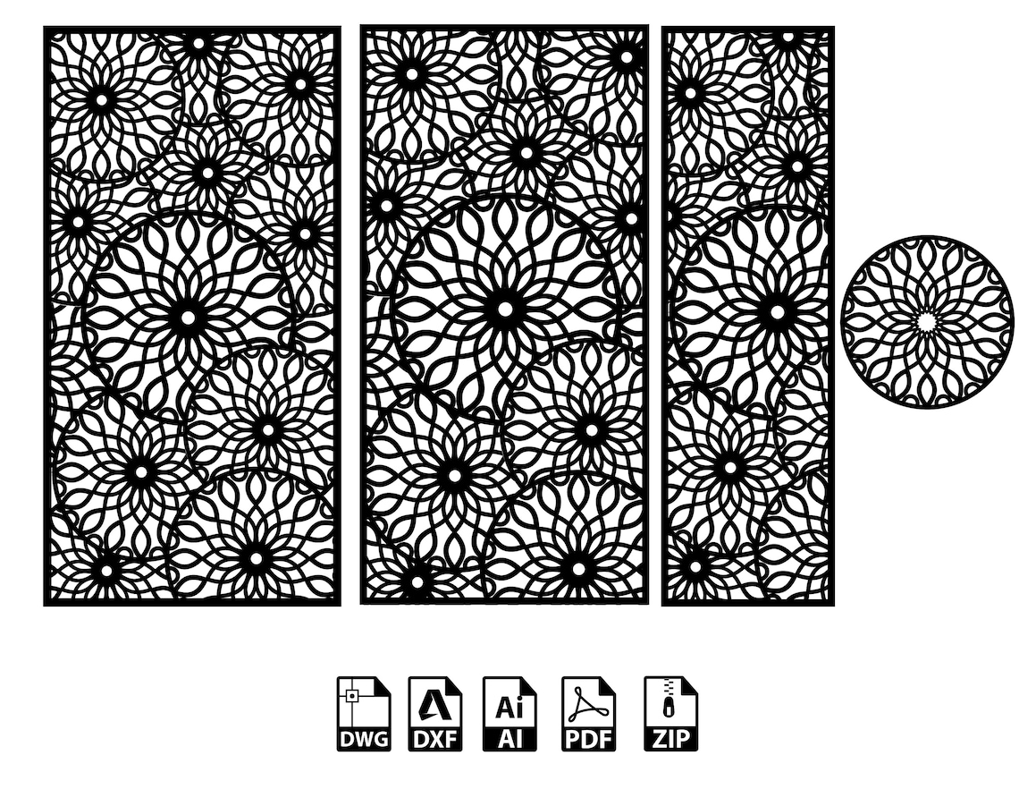 Metal Gate Dxf Panel Garden Door Dxf Raund Plasma Panel Garden - Etsy