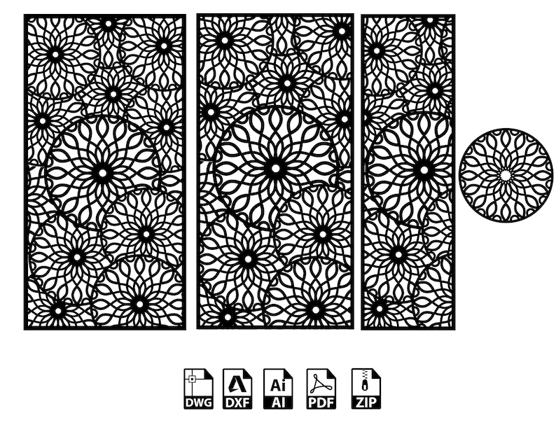Metal Gate Dxf Panel Garden Door Dxf Raund Plasma Panel Garden - Etsy