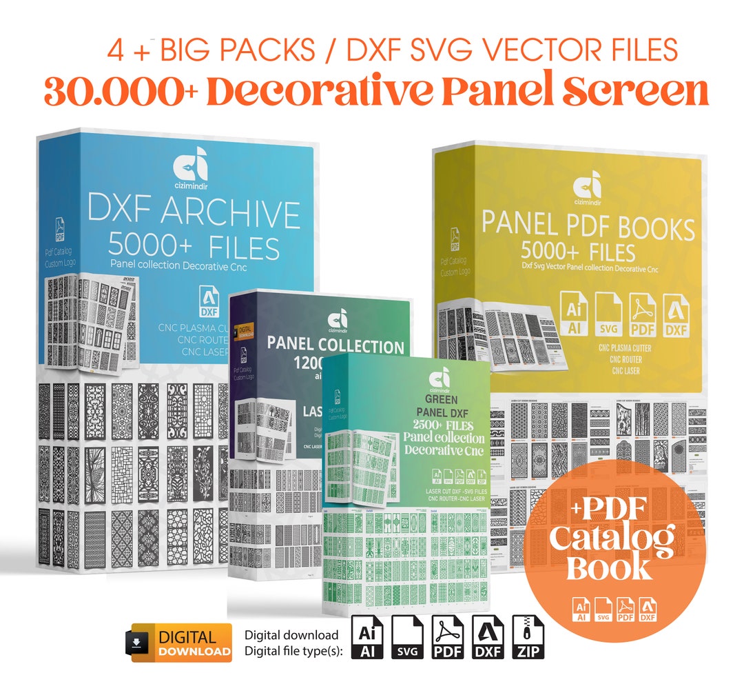 30k+panel Screen Decorative Dxf Design Patterns Panel Svg Dxf Panel ...
