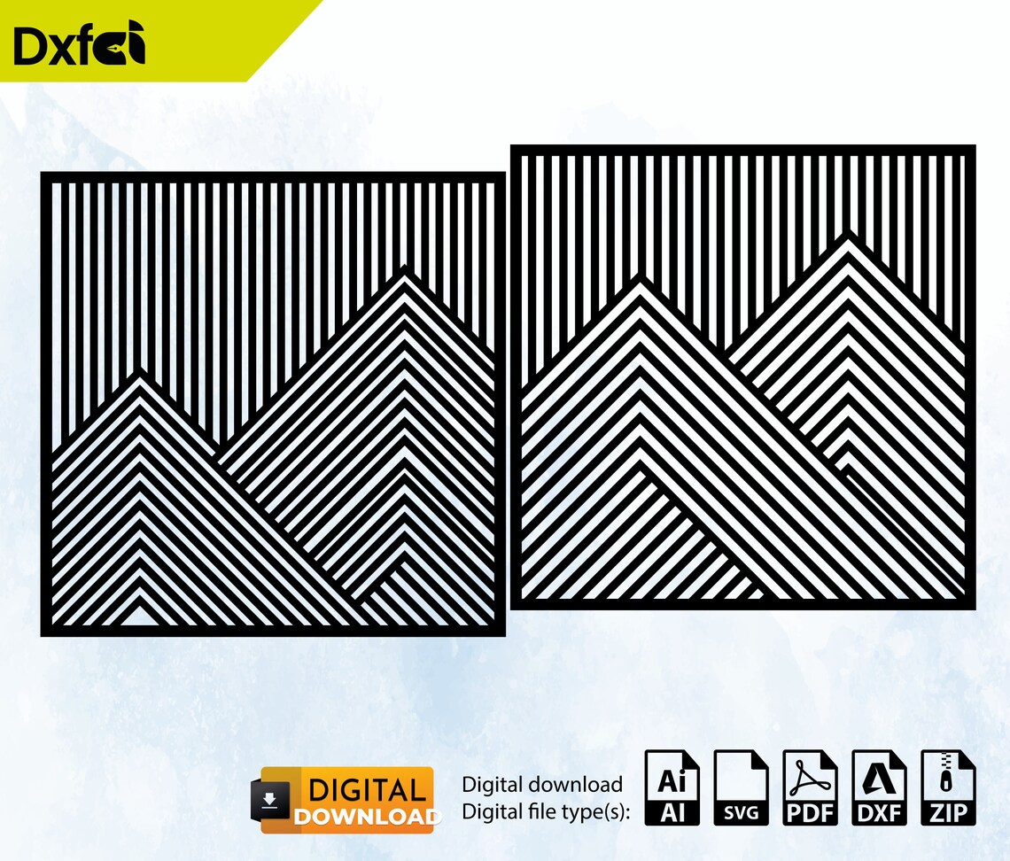 Modern Design Wall Painting Wall Decor | CNC File, Laser Cutting File ...