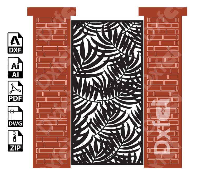 Palm Tree Dxf Files Panel Natural Decorative Panel , Room Divider With ...