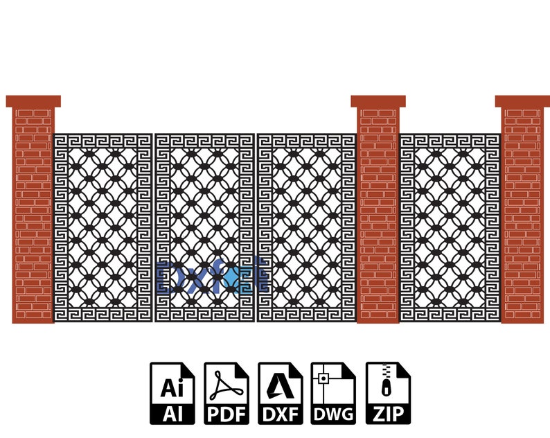 Elips Wall Panel Patterns Garden Wall Room Divider SVG Dxf - Etsy