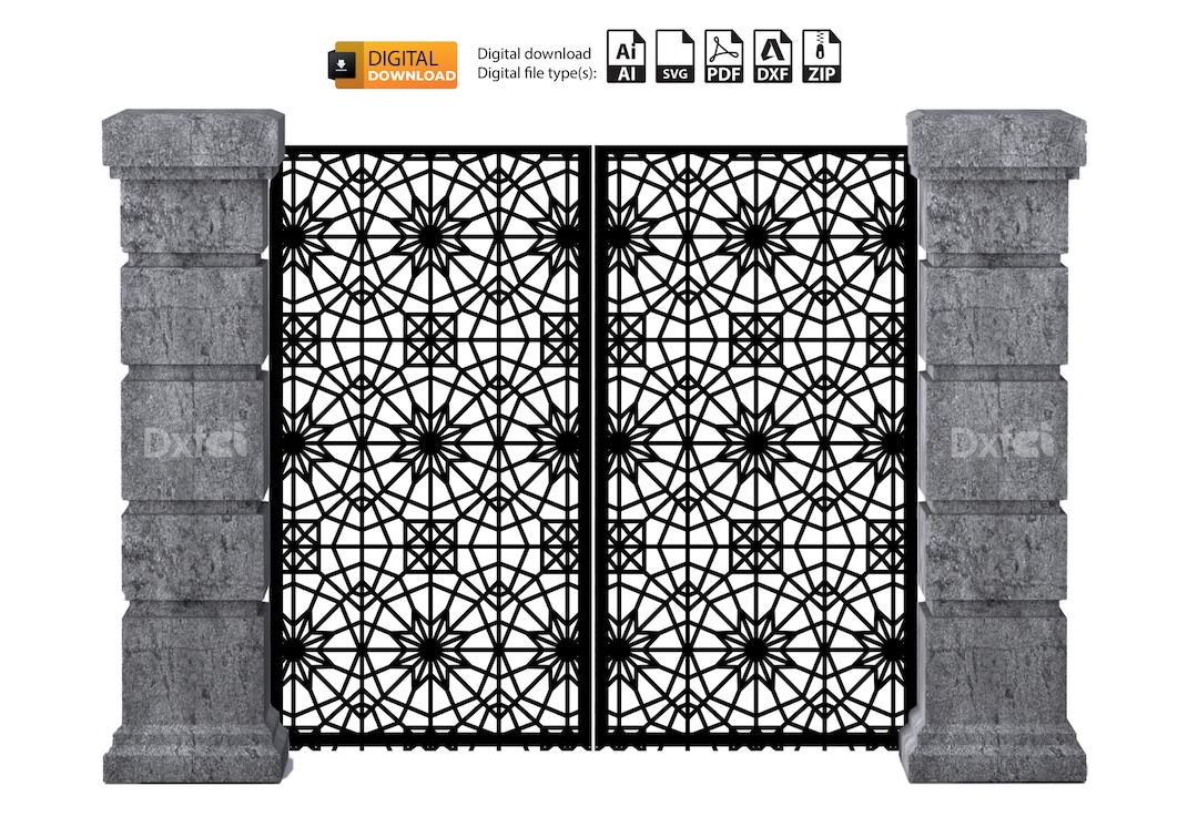 Panel Dxf DXF File for Laser Cut Garden Gate Dxf Svg Files Plasma ...