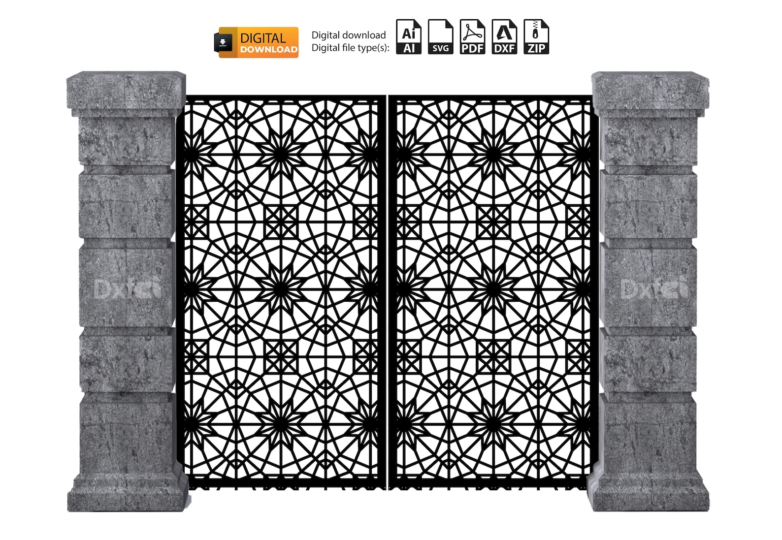 Panel Dxf DXF File for Laser Cut Garden Gate Dxf Svg Files Plasma ...
