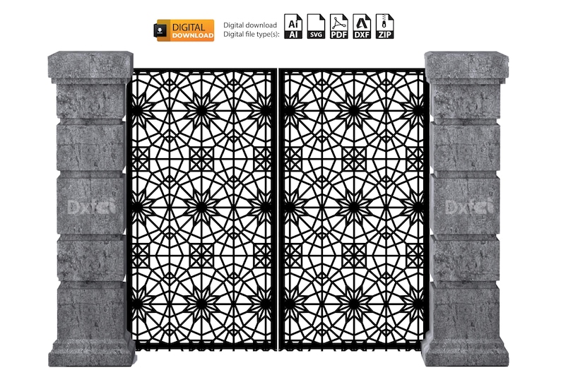 Panel Dxf DXF File for Laser Cut Garden Gate Dxf Svg Files Plasma ...
