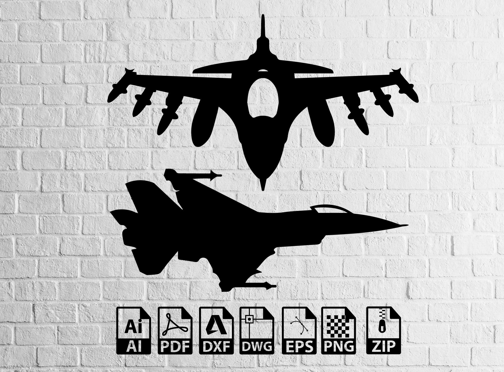 F16 Airplane Jet Decor Laser Cut Svg Dxf CNC Cutting CNC | Etsy