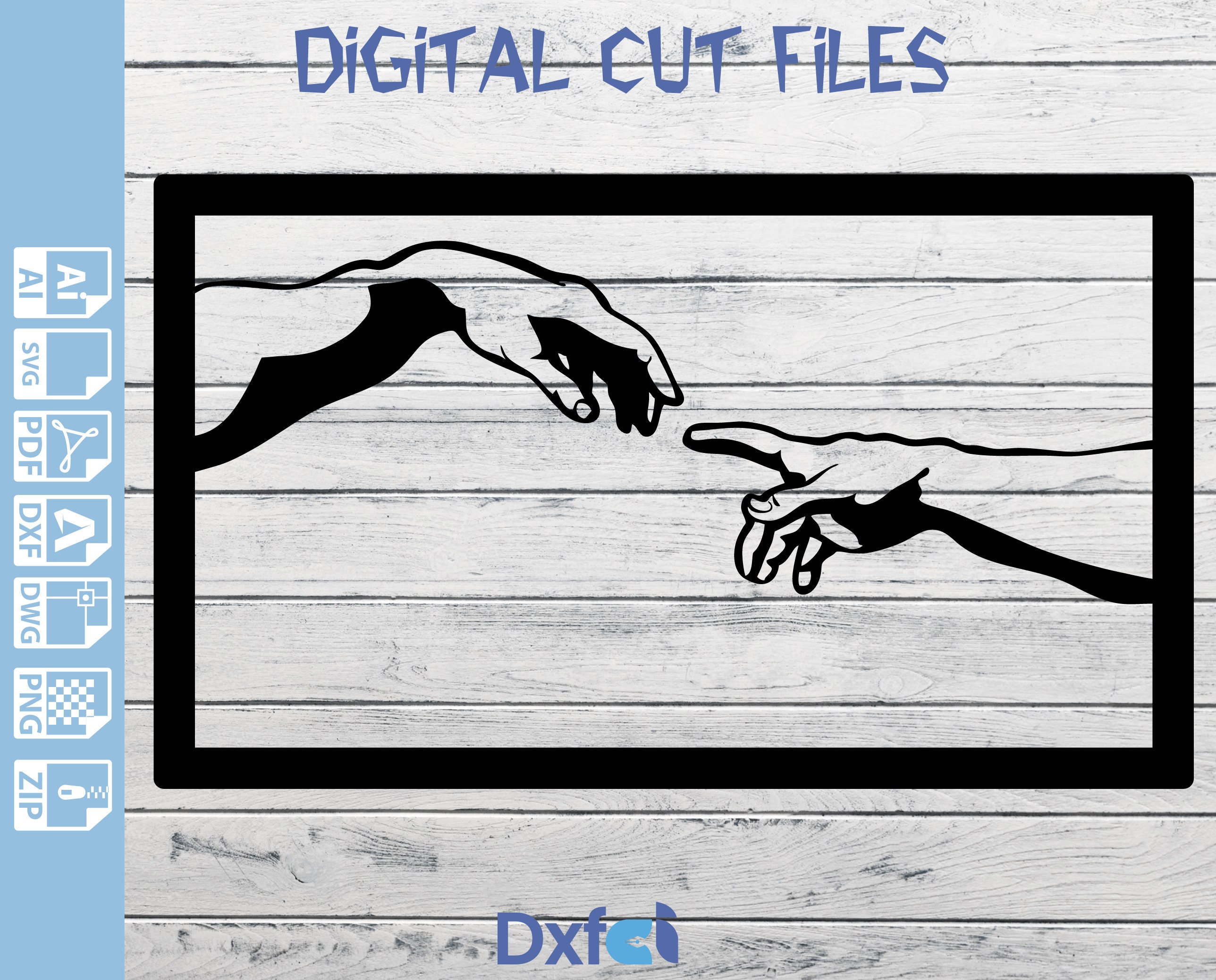 Hands Touching SVG and PNG Files Svg Laser Dxf Files Laser Cut - Etsy ...