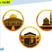 Kabe Svg Islamic Mecca Svg, Laser Cut Dxf Filesmasjid an Nabawi Medina ...