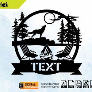 Campfire SVG DXF File, Laser Cut Template, Wall Art, Engraving Decal ...