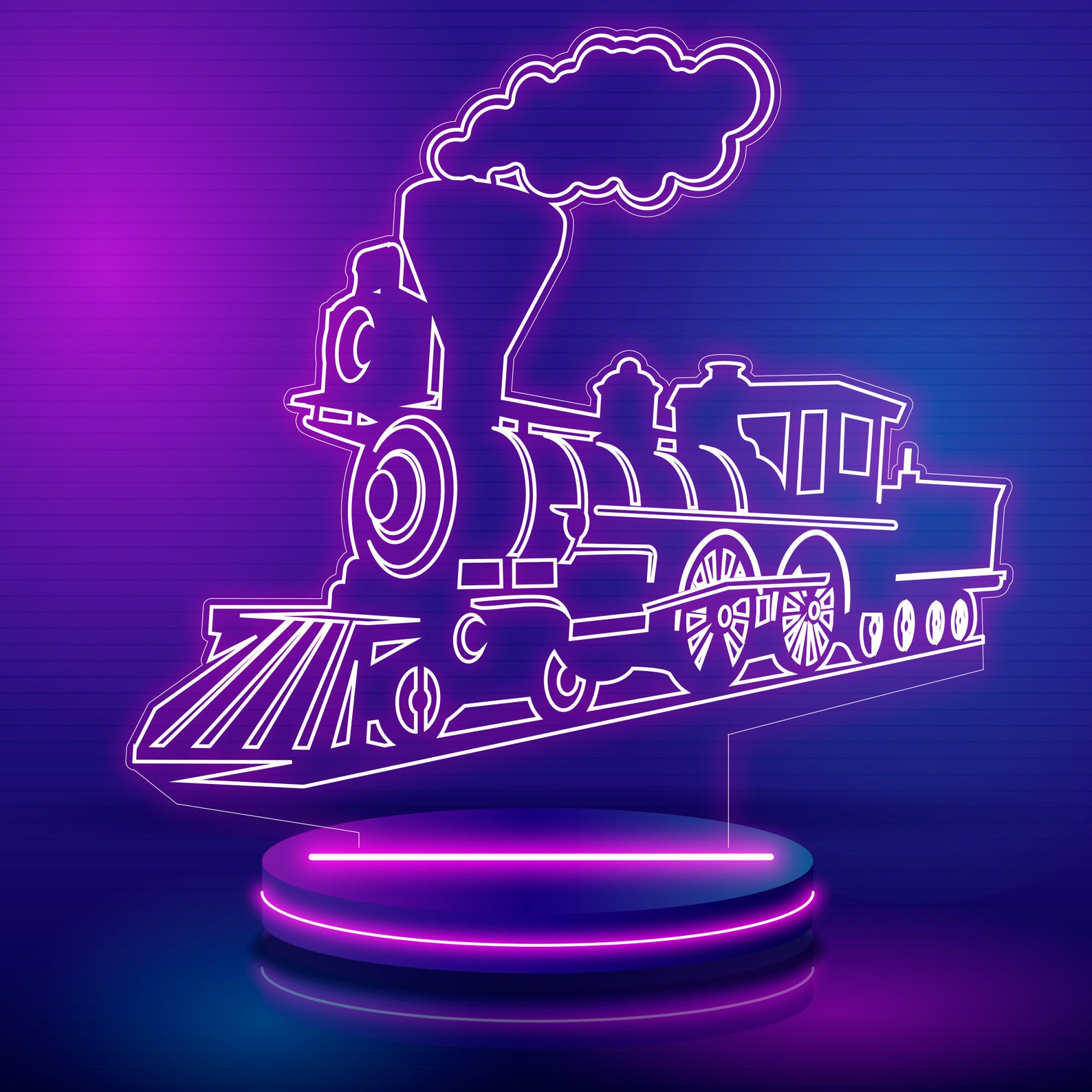 Train 3D Lamp File | 3D Laser Christmas | 3D Laser Cut Files, 3D Lamp ...