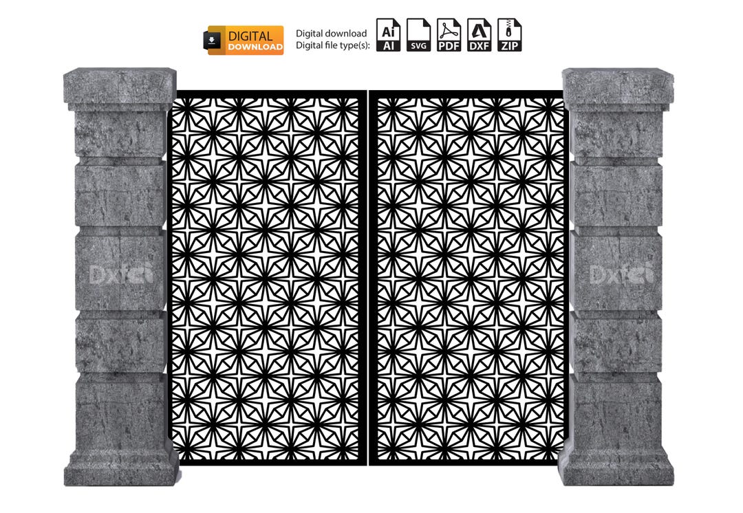 Garden Panel Dxf DXF File for Laser Cut Garden Gate Dxf Svg Files ...