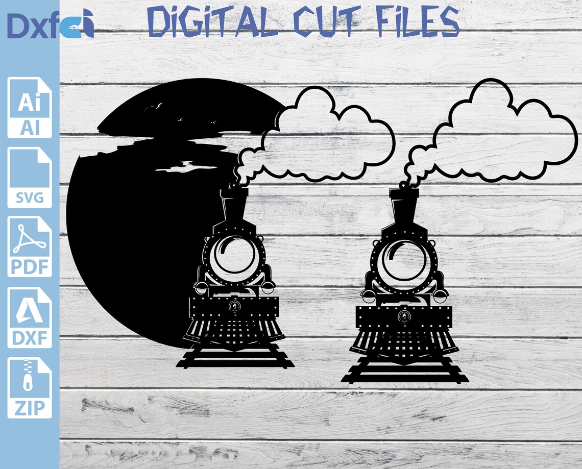 Train Svg Dxf Laser Cut File Train Dxf Files Plasma Cut - Etsy