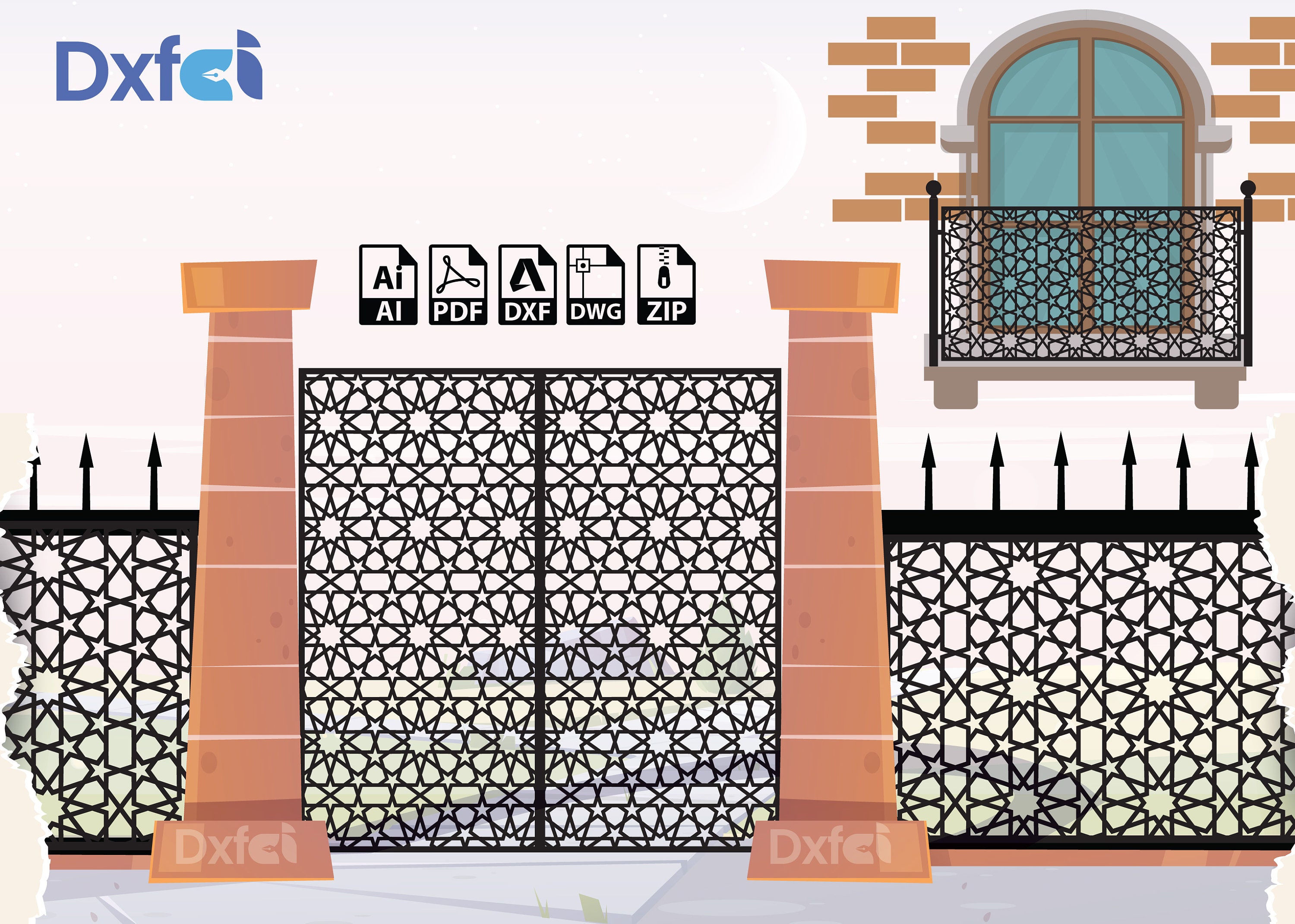 Islamic Dxf Files Morocco Jali Stencil Iarabic Dxf Geometric - Etsy ...