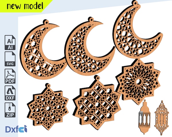 Laser Cut Plans for Ramadan Countdown Calendar Cdr-dxf-pdf-svg-ai ...